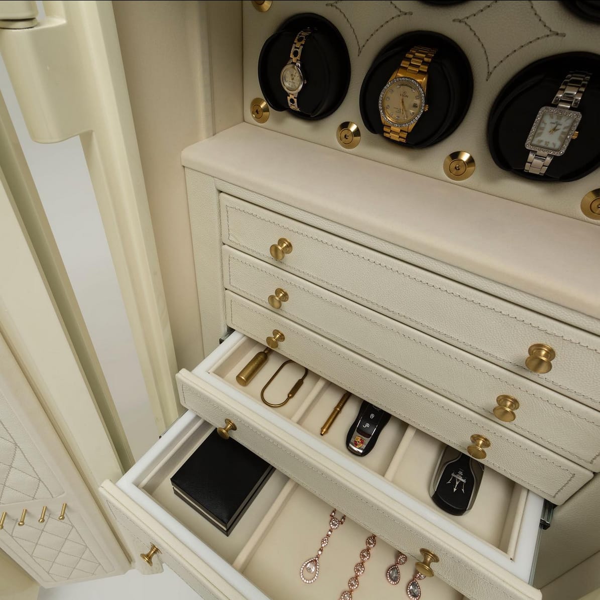 White Custom Luxury Safe - OJ Exclusive Bespoke